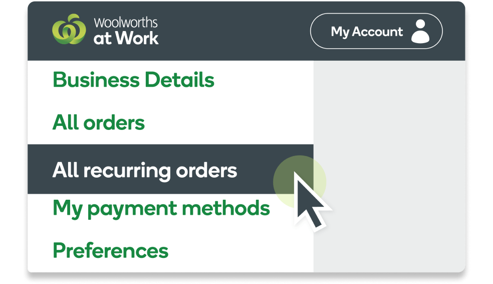 How to set up a recurring order - Woolworths at Work