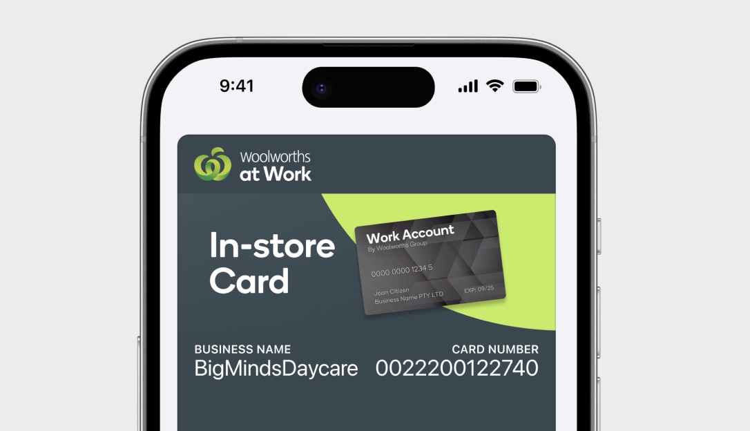Shop in-store with business In-Store Card | Woolworths at Work