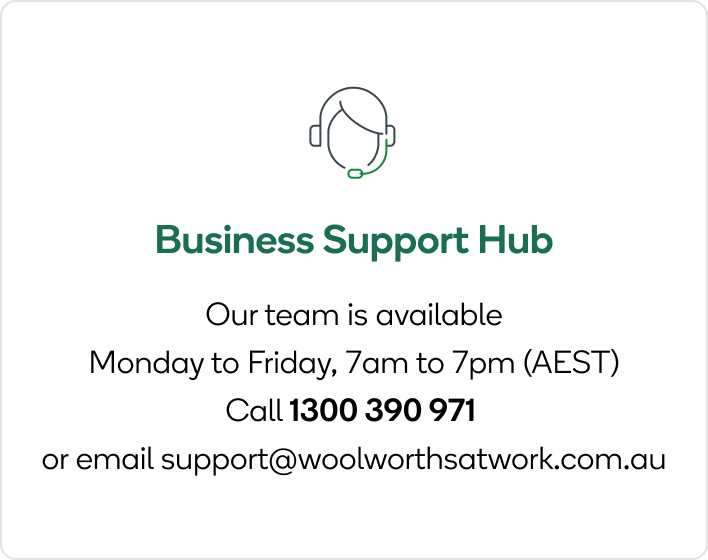 Support Services from Business Specialists | Woolworths At Work
