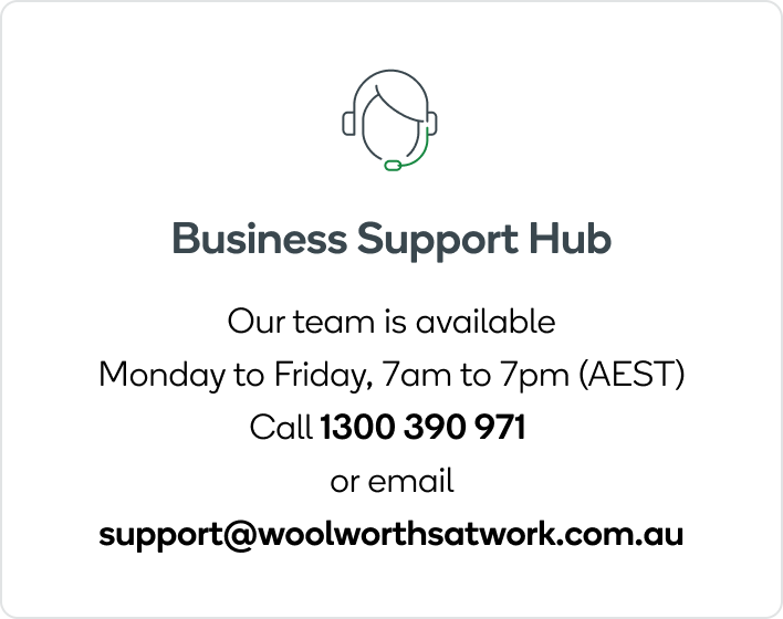 Support Services from Business Specialists | Woolworths At Work